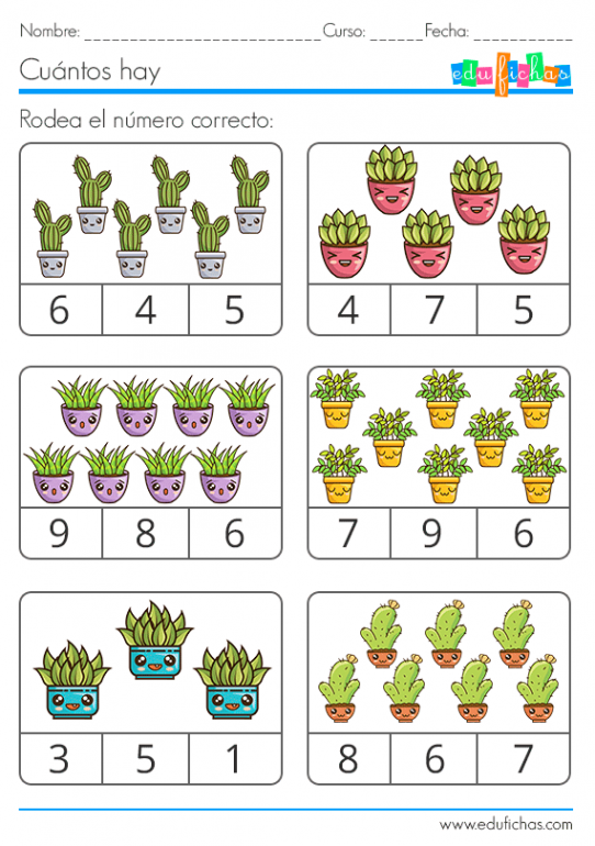 🚀 Aprender a Contar, ¿Cuántos hay? | Fichas GRATIS 【 2019