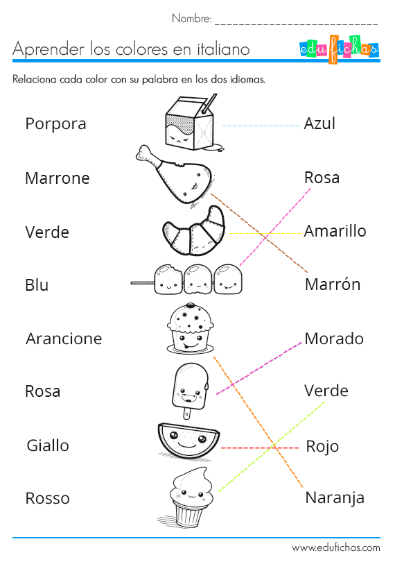 Vocabolario della scuola. Fichas de vocabulario escolar en italiano