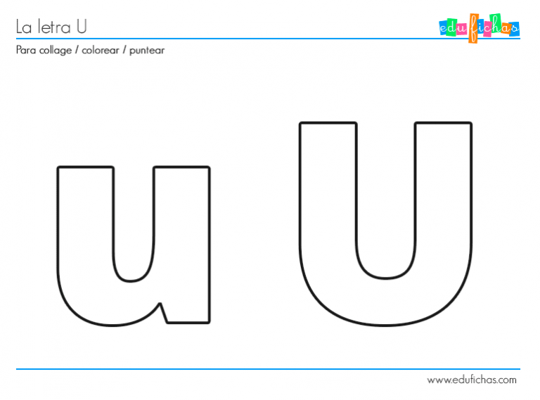 Las vocales, plantilla para collage
