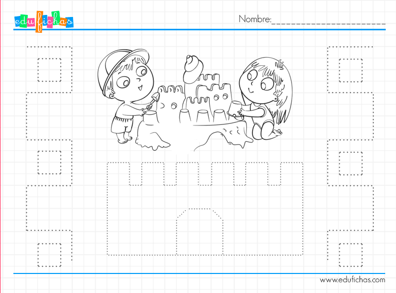 Verano Grafomotricidad Fichas Preescolar Trazos Hojas Trabajo Edufichas ...