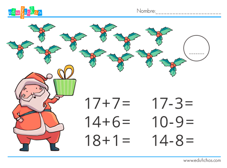 Fichas de Papá Noel - Cuadernos para niños
