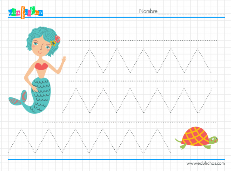 Fichas de grafomotricidad gratis para niños. Trazos y Líneas PDF