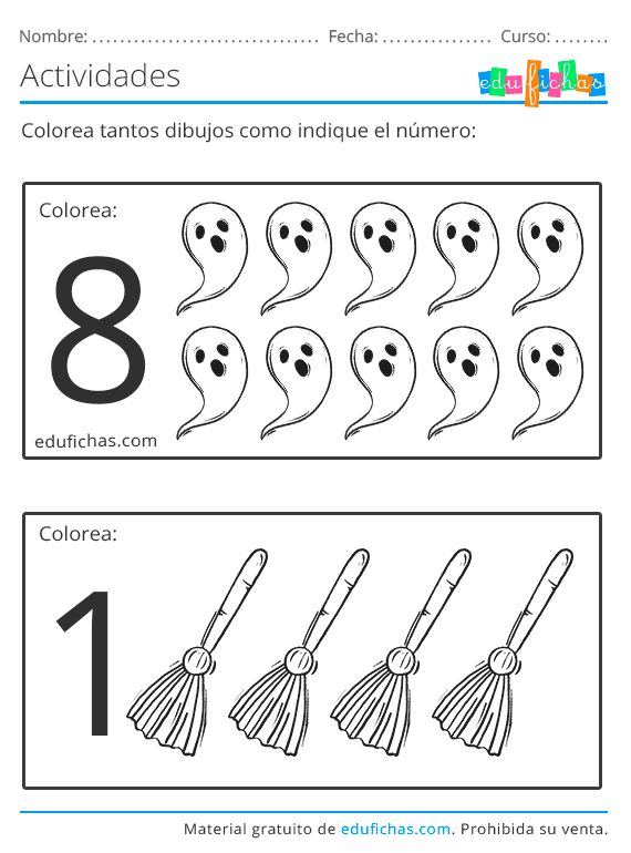 Cuaderno para imprimir de Halloween 4. Actividades para niños gratis