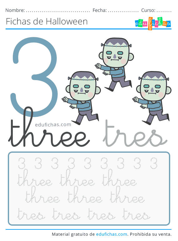 Cuaderno de los números de Halloween - Cuadernos para niños