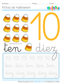 Cuaderno de los números de Halloween - Cuadernos para niños