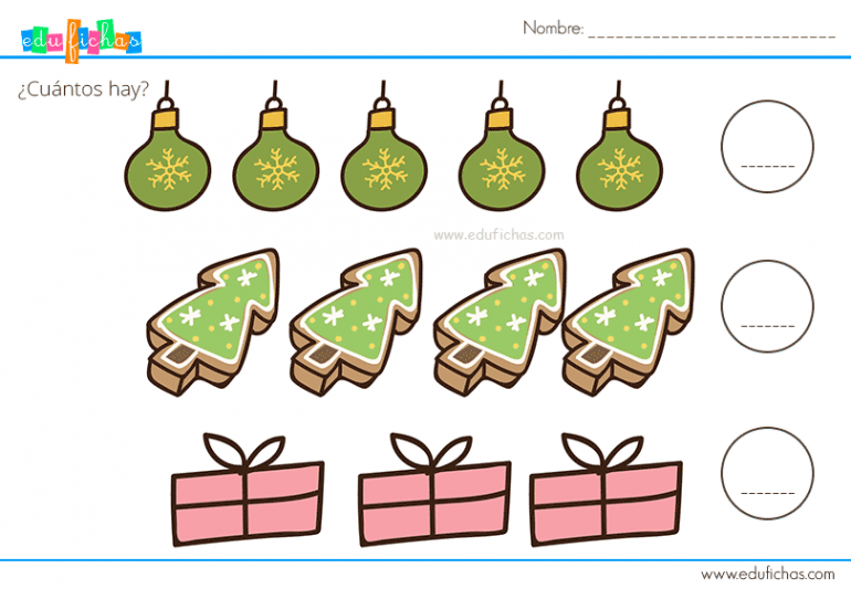 Fichas de Navidad para Niños. Descargar Gratis.【Navidad 2021】