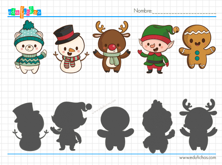 Fichas de Navidad para Niños. Descargar Gratis.【Navidad 2021】