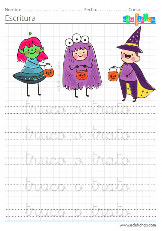 Cuaderno de Ejercicios de Halloween. Nuevas fichas 2019