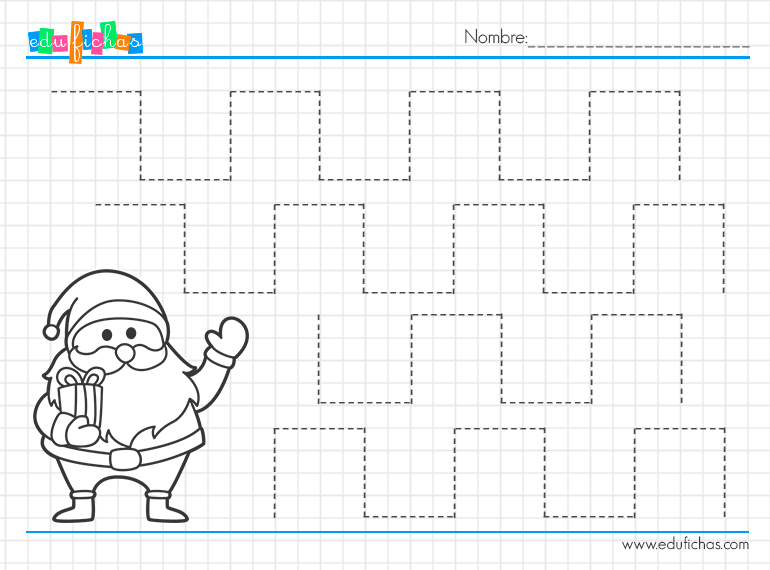 Fichas de Papá Noel - Cuadernos para niños