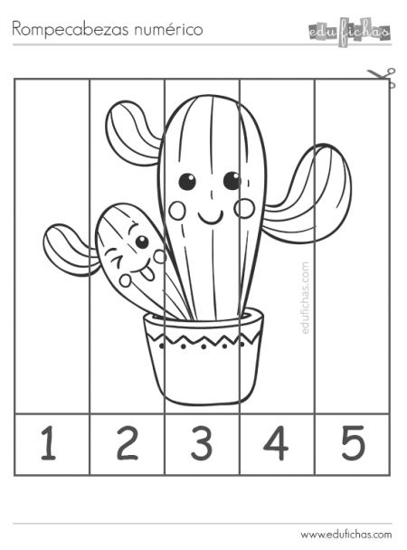 Rompecabezas Numéricos | Recortables de Puzzles con Números