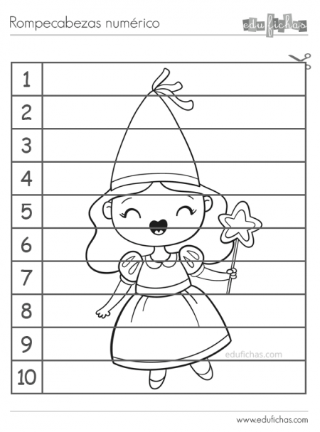 Rompecabezas Numéricos | Recortables de Puzzles con Números