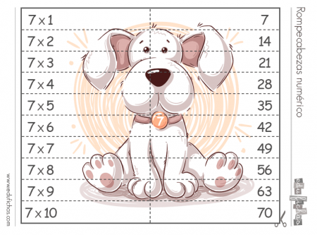 🥇 Tabla del 7 | Aprender las tablas de Multiplicar GRATIS
