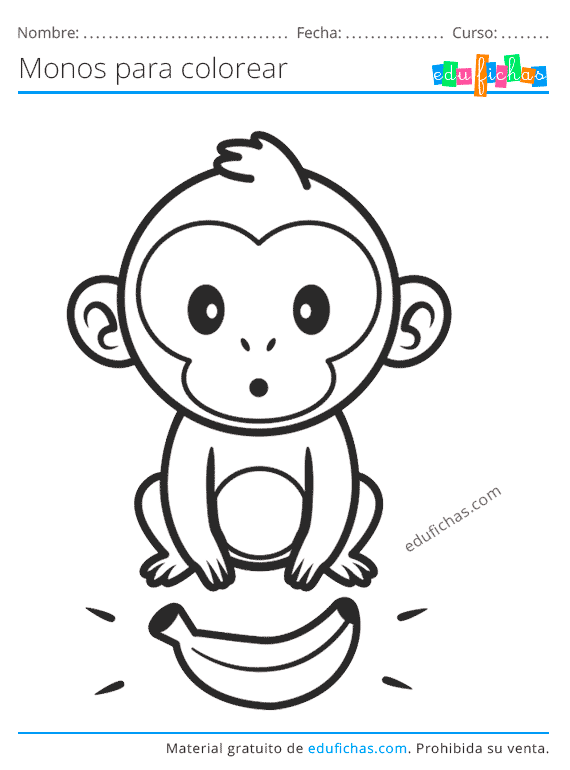 Dibujos de monos - Cuadernos para niños