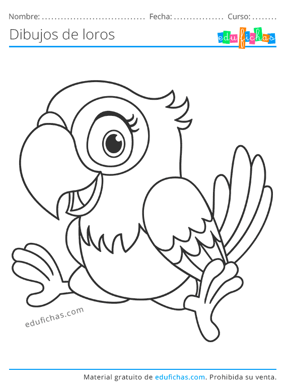 Dibujos De Loros Para Colorear Gratis Descargar Ahora En Pdf