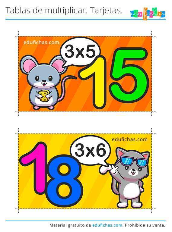 🥇 Tabla del 3 | Fichas + Ejercicios | Aprender a Multiplicar GRATIS