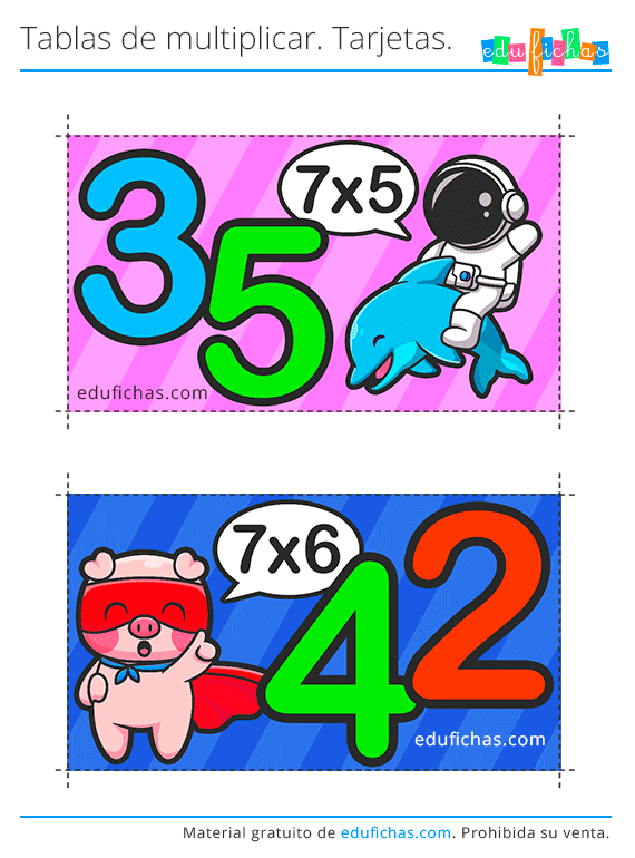 🥇 Tabla del 7 | Aprender las tablas de Multiplicar GRATIS