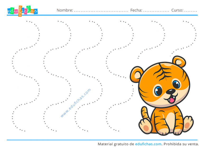 Líneas Punteadas para Repasar. Grafomotricidad para Preescolar PDF