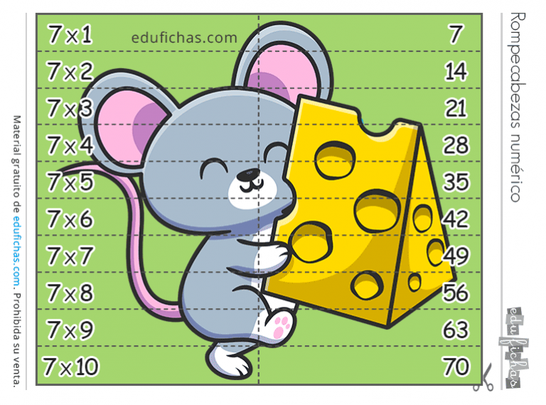 🥇 Tabla del 7 | Aprender las tablas de Multiplicar GRATIS
