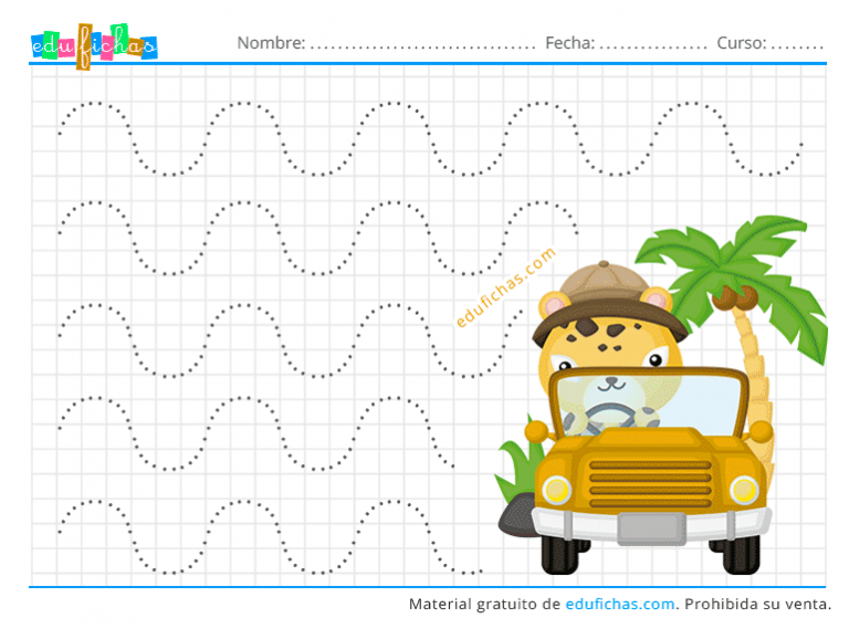 Cuaderno PDF de Grafomotricidad: Tema de La Selva. Descarga GRATIS