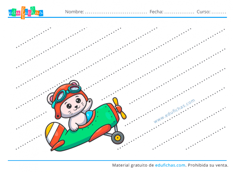 Líneas Punteadas para Repasar. Grafomotricidad para Preescolar PDF