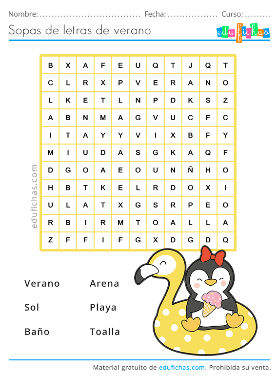 Pasatiempos de Verano para Niños. Libro de Vacaciones en PDF Gratis