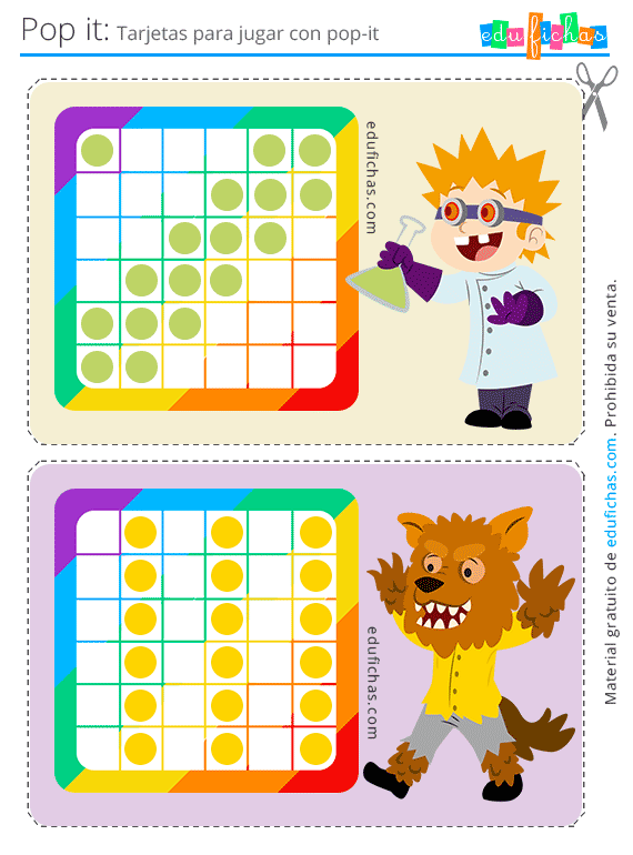 Actividades Pop It de Halloween. Descargar Libro de plantillas en PDF