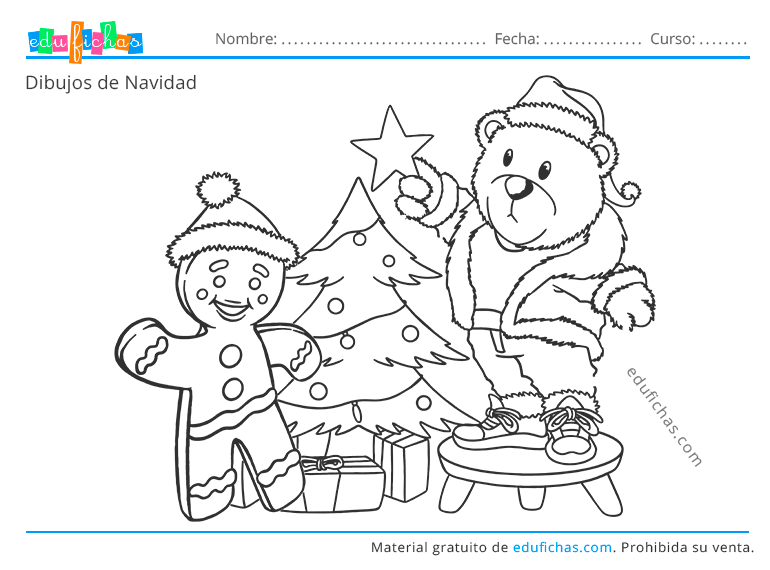 Dibujos de Navidad para Imprimir y Colorear en PDF Gratis