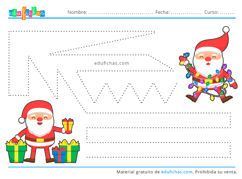Fichas de Papá Noel - Cuadernos para niños