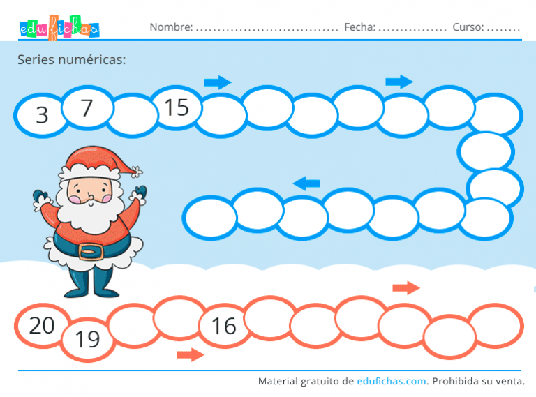 Fichas de Papá Noel - Cuadernos para niños