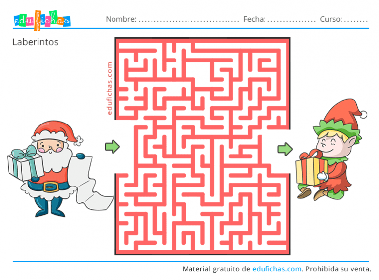 Fichas de Papá Noel - Cuadernos para niños