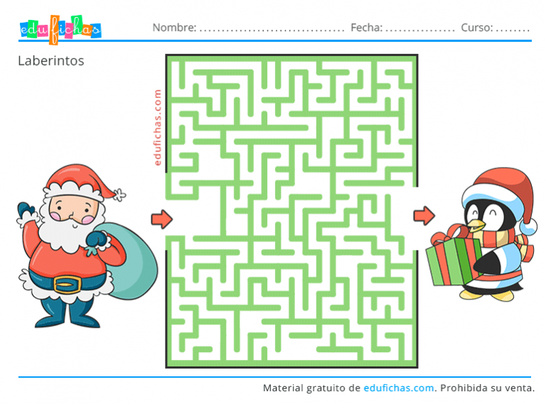 Fichas de Papá Noel - Cuadernos para niños