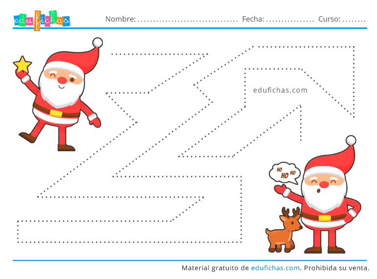 Fichas de Papá Noel - Cuadernos para niños