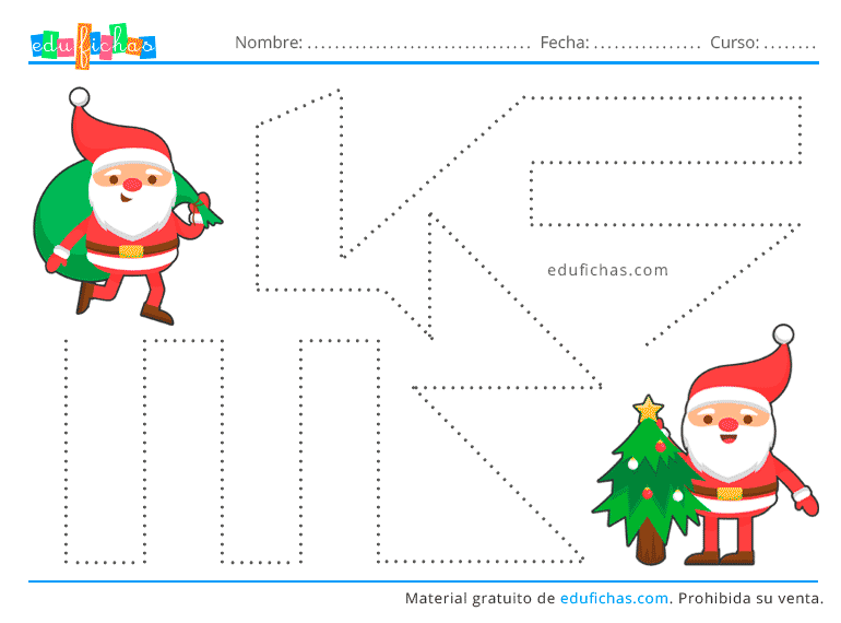 Fichas de Papá Noel - Cuadernos para niños