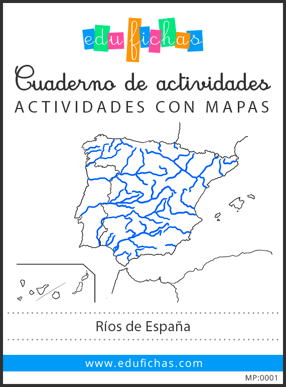 Ríos de España - Mapas para Imprimir + Ejercicios Gratis en PDF