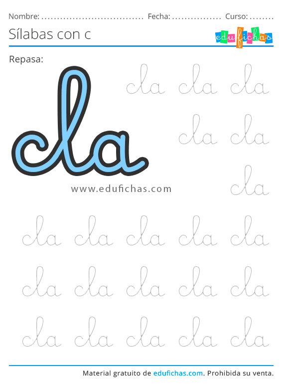 Letra C - Fichas de Letras Consonantes para Imprimir (PDF)