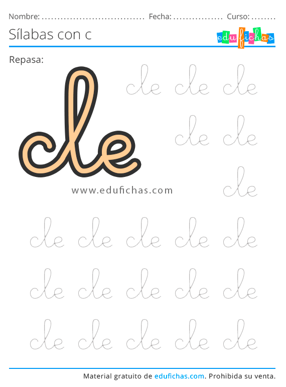 Letra C - Fichas de Letras Consonantes para Imprimir (PDF)