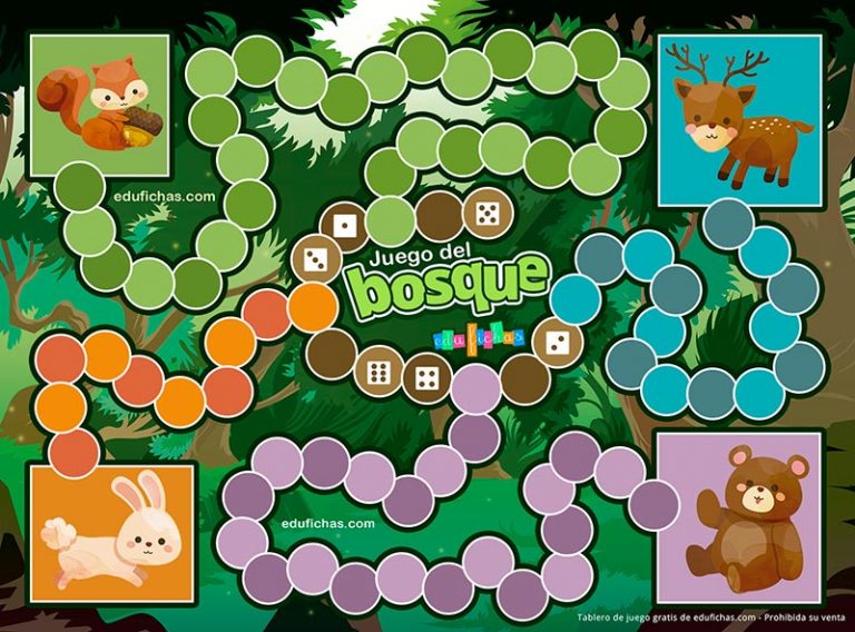 Animales del Bosque para Niños. Fichas + Juego Gratis en PDF