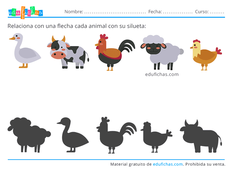 Animales de la Granja - Fotos, Fichas y Juegos para Imprimir GRATIS