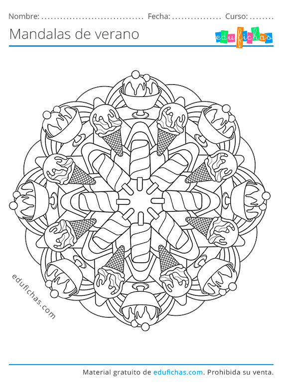 Mandalas de verano - Cuadernos para niños