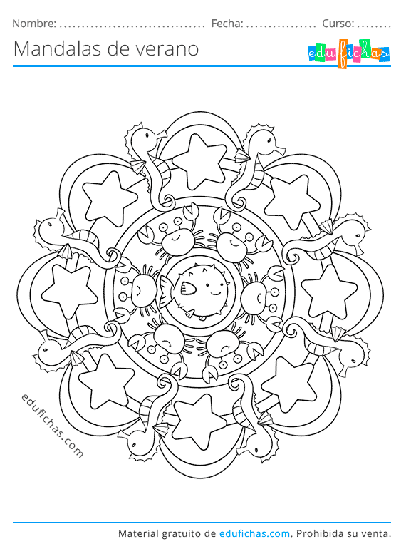 Mandalas de verano - Cuadernos para niños