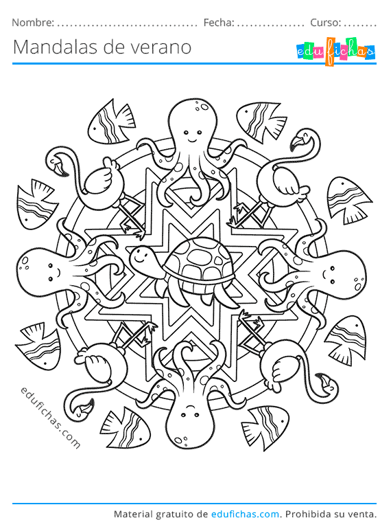 Mandalas de verano - Cuadernos para niños