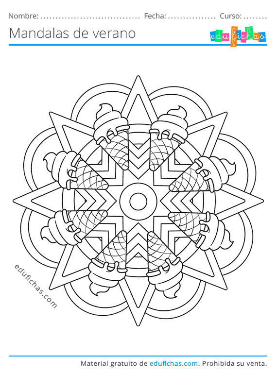 Mandalas de verano - Cuadernos para niños
