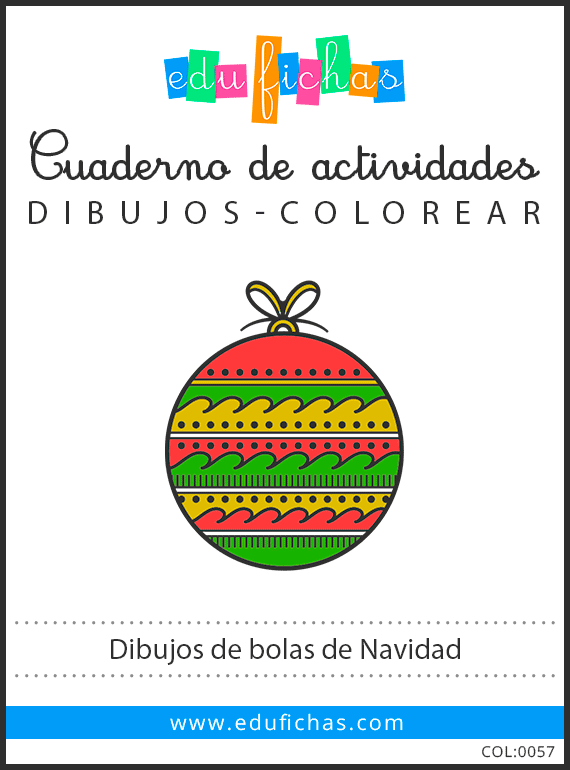Bolas de Navidad para Colorear. Descarga Dibujos en PDF Gratis