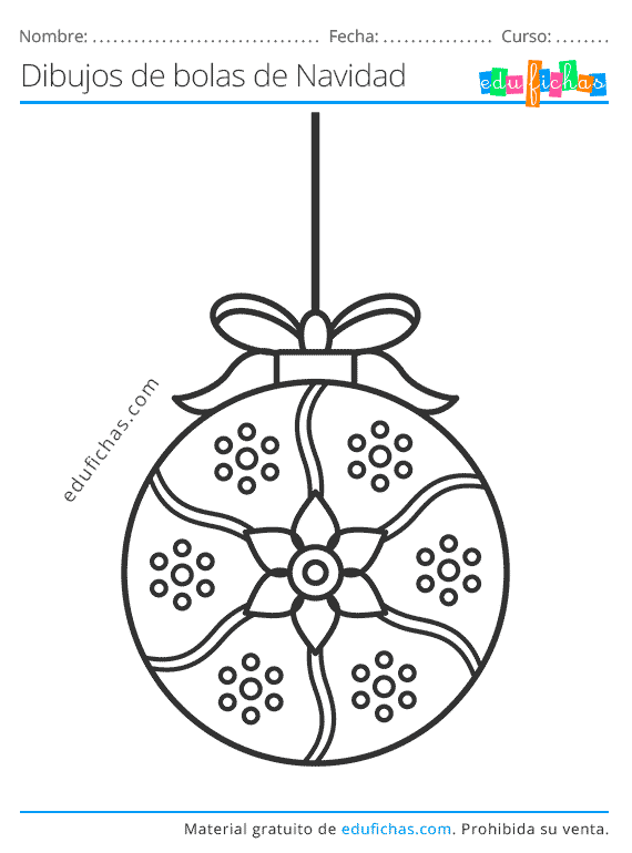 Bolas de Navidad para Colorear. Descarga Dibujos en PDF Gratis