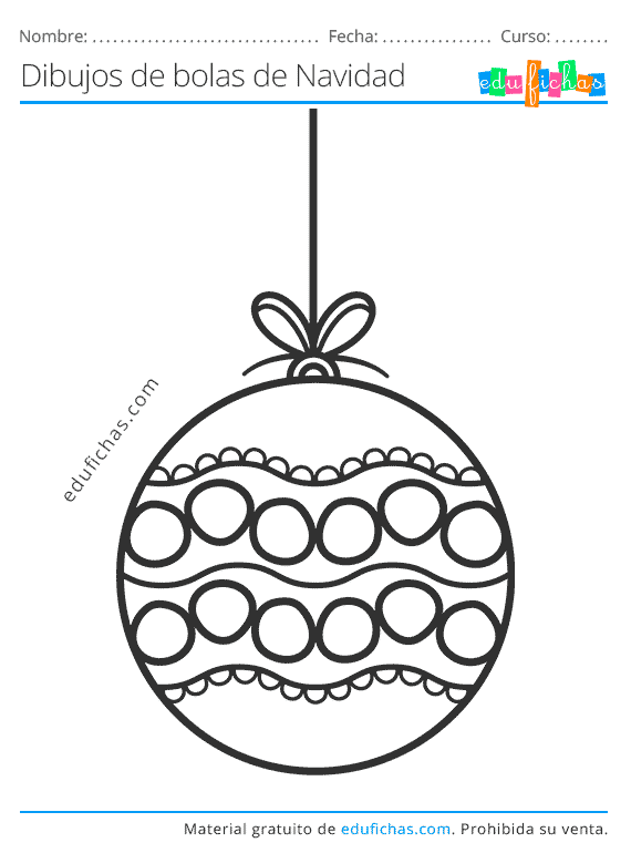 Bolas de Navidad para Colorear. Descarga Dibujos en PDF Gratis