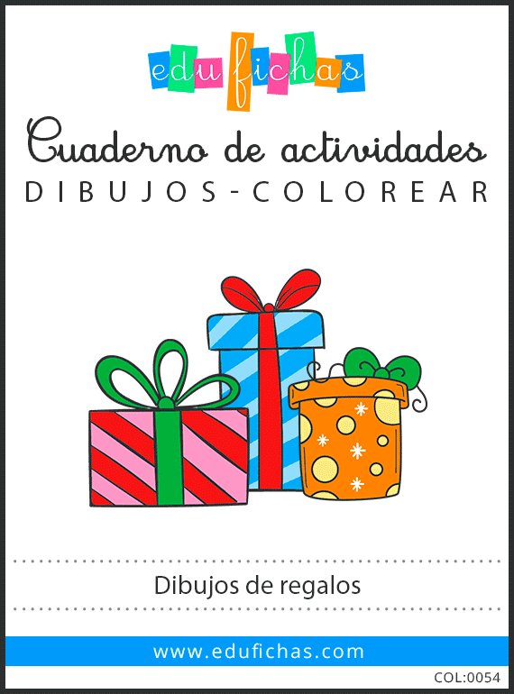 Dibujos de regalos de Navidad para colorear - Cuadernos para niños