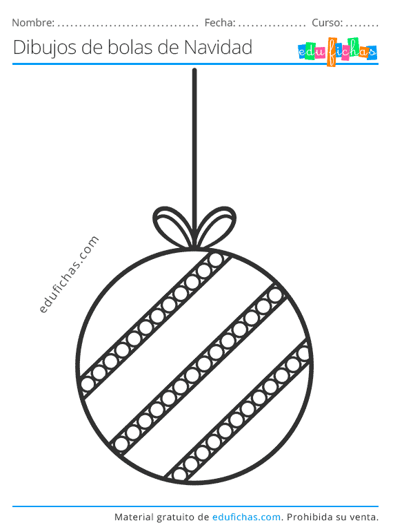 Bolas de Navidad para Colorear. Descarga Dibujos en PDF Gratis