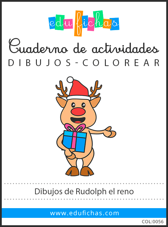 Dibujos de Rudolph para colorear - Cuadernos para niños