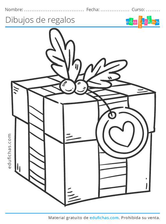 Dibujos de regalos de Navidad para colorear - Cuadernos para niños
