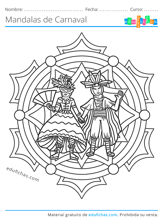 Mandalas de Carnaval - Cuadernos para niños